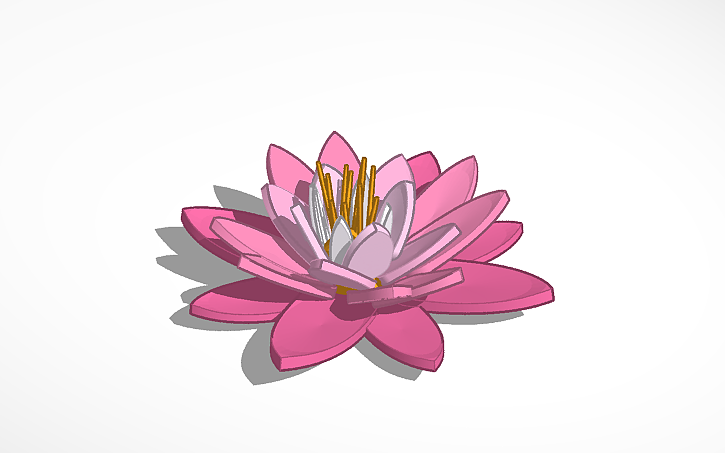 3D design Lotus flower - Tinkercad