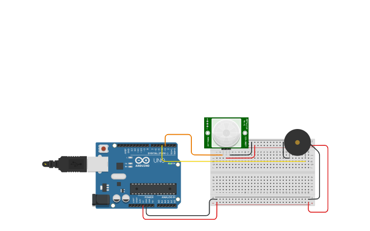 Circuit design PIEZO | Tinkercad
