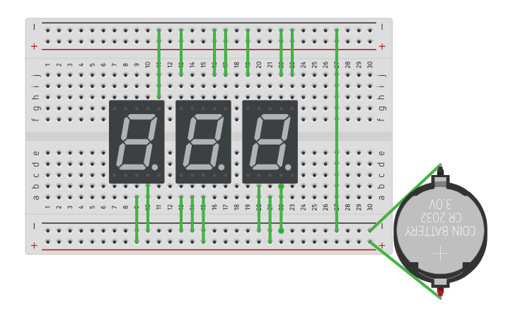 Circuit design number display - Tinkercad