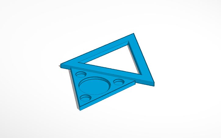 3D design Equilateral Hollow Triangle - Tinkercad