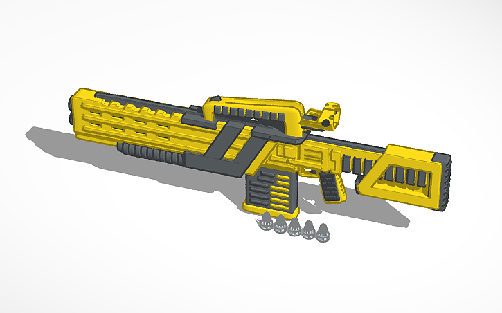3D design HTPR-X1A - "Hornet" Taser Projectile Rifle - Tinkercad