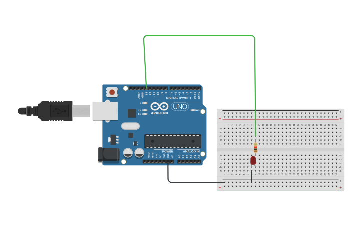 Circuit design Practica 2. estructura IF y ELSE | Tinkercad
