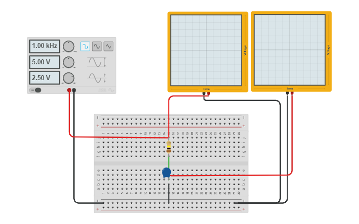 Circuit design passive low pass filter - Tinkercad