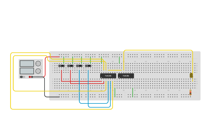 Circuit Design Ex No 8 Odd Parity Checker Tinkercad