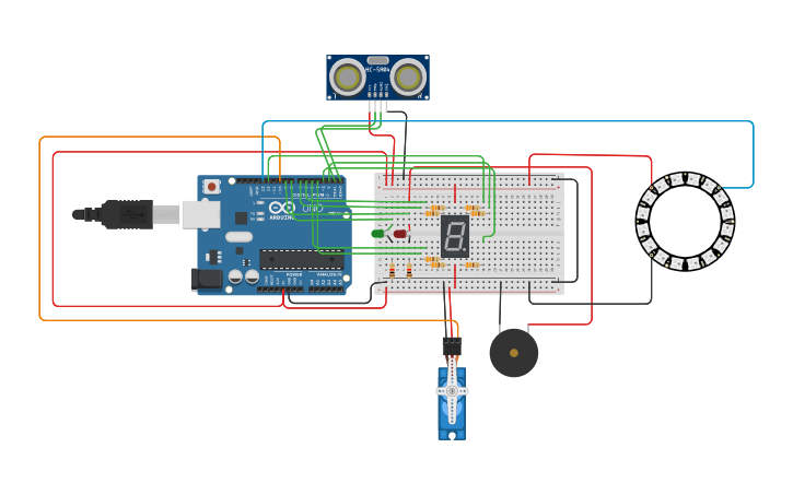 Circuit design Trabalho Arduino - Tinkercad