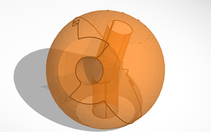 3D design Trigonal planar (BF3) 3x5.2mm (120deg) holes V3 - Tinkercad