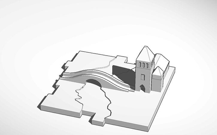 3D design Carcassonne river cloister | Tinkercad
