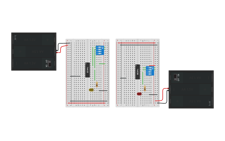 Circuit design Morán Villegas - Compuertas lógicas | Tinkercad