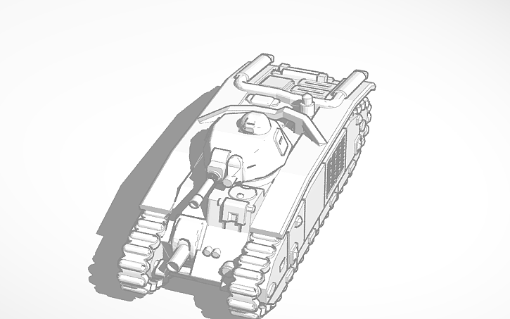3D design Char B1 Bis - Tinkercad