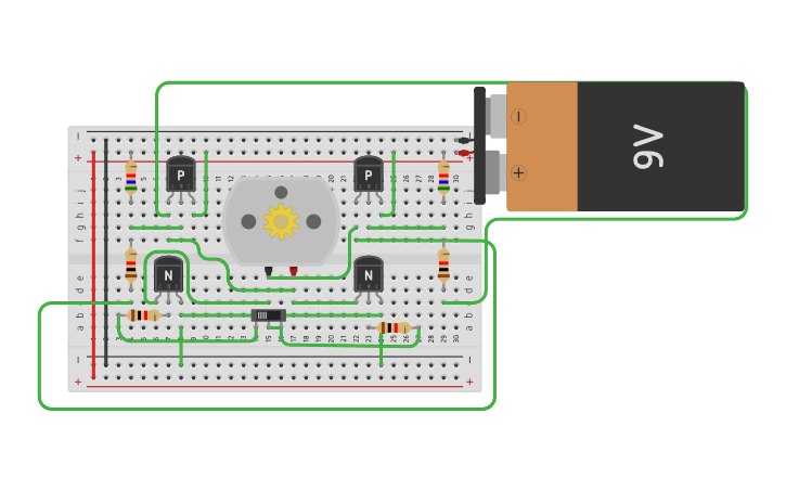Circuit Design Copy Of H Bridge Using Transistor Tinkercad