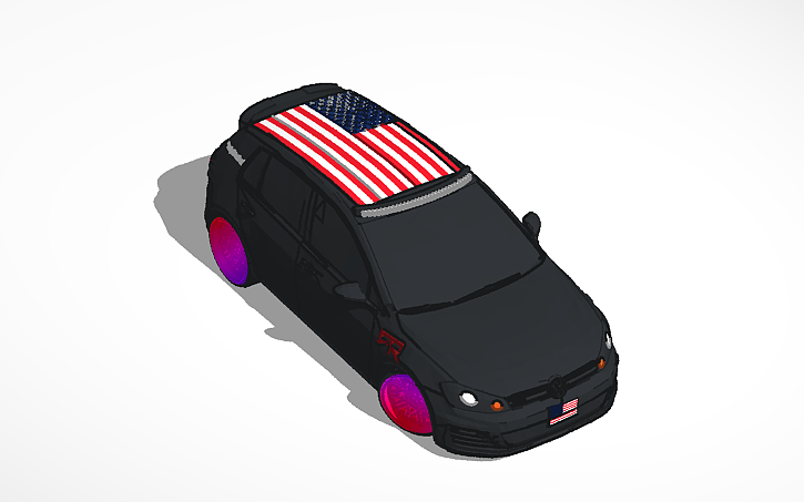3D design Volkswagen Golf 7 how I would have it - Tinkercad