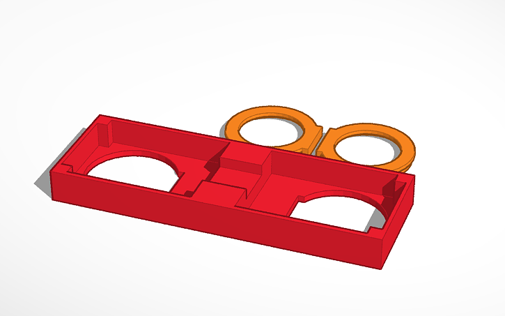 3D design Fits to 7W And 15W COB LED dual Holder - Tinkercad