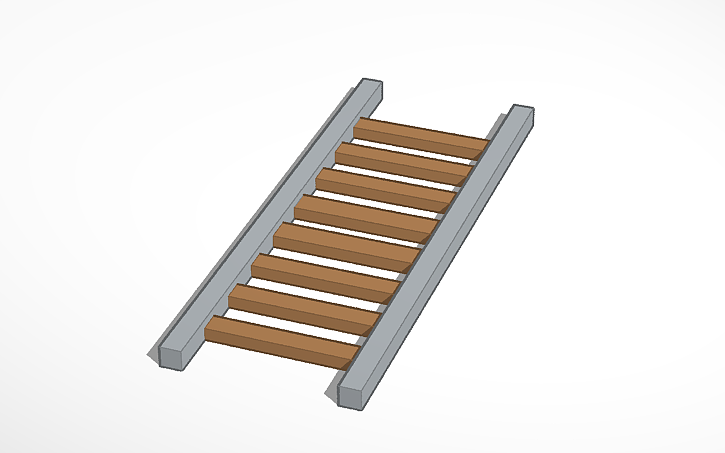 3D design Train Tracks - Tinkercad