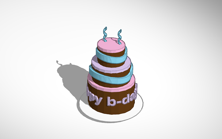 3D design Rhieyannah's birthday cake - Tinkercad