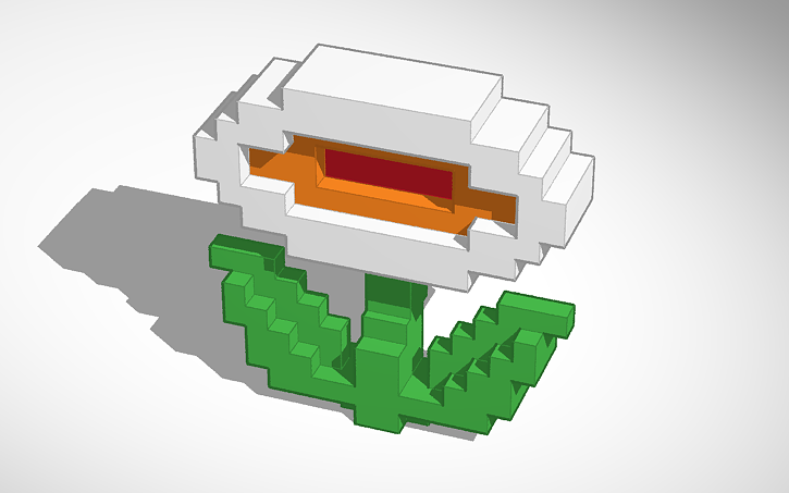 3D design Pixelated Fire Flower | Tinkercad