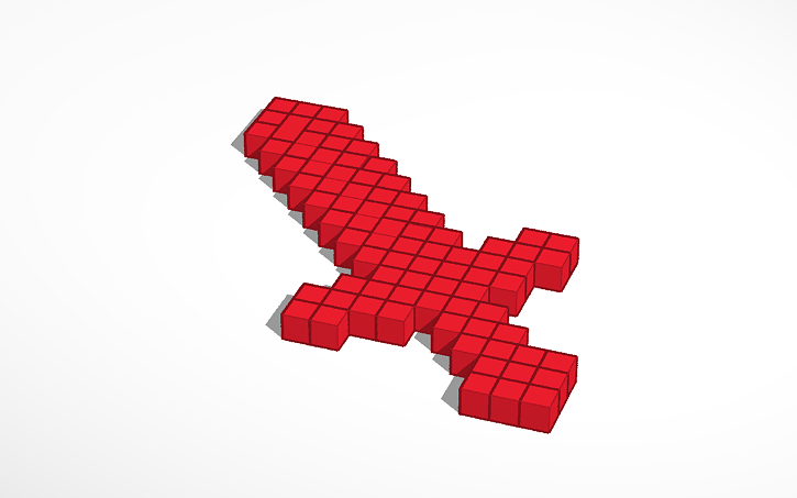 3D design minecraft sword | Tinkercad