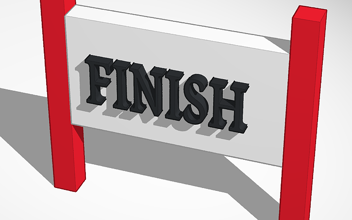 3D design Finish bord - Tinkercad