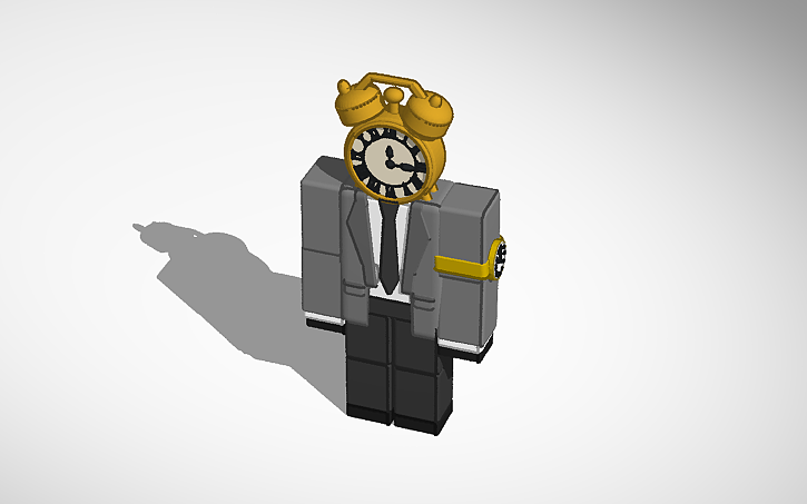 3d Design Alarm Clock Man Tinkercad