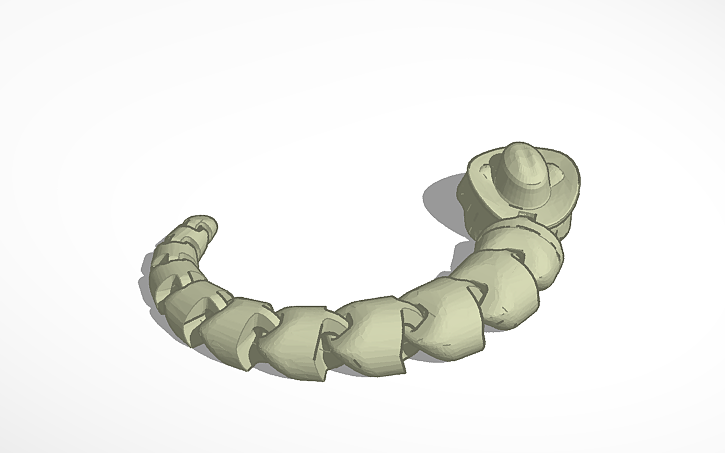 3D design Articulated snake lizard model free - Tinkercad