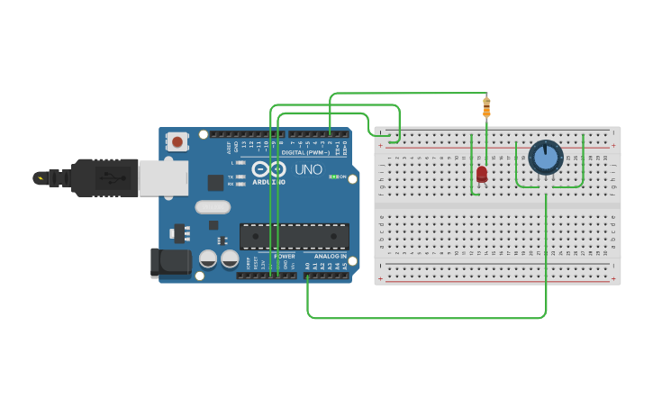 Circuit design Stroboskop - Tinkercad