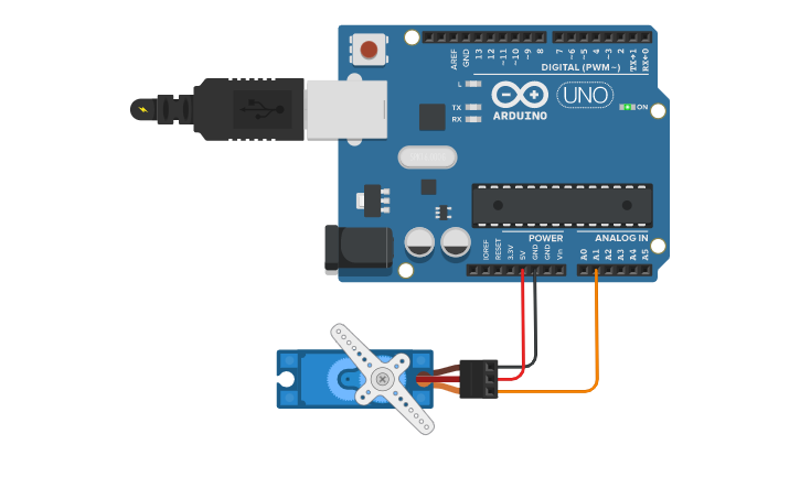 Circuit design LUCKMAN-survo Motor - Tinkercad