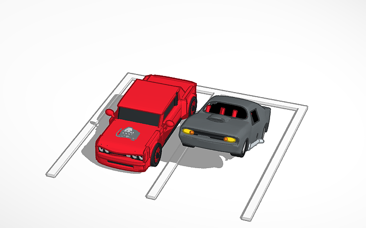 3D design Dodge Hellcat - Tinkercad