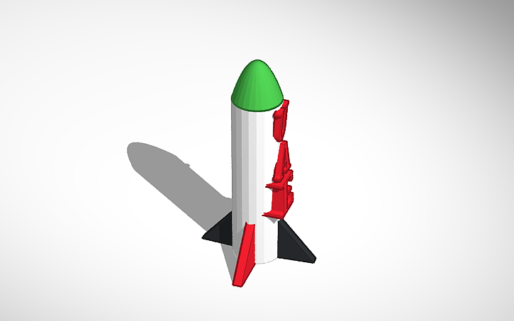 3D design Rocket Ship - Tinkercad