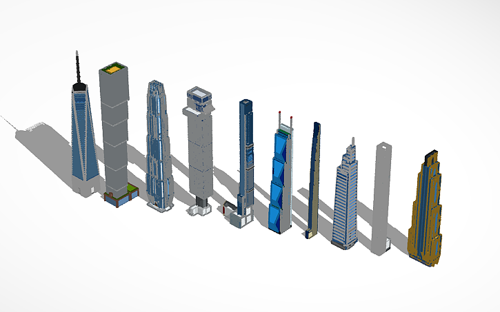 3D design New York Tallest Buildings 2030 - Tinkercad