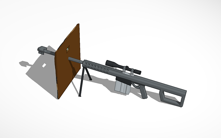 3D design 50. cal sniper - Tinkercad