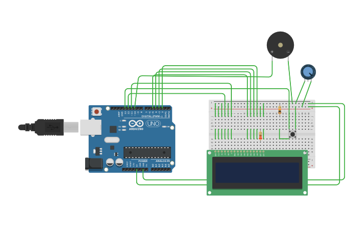 Circuit design CHROME_DINO_GAME_ON_ARDUINO - Tinkercad