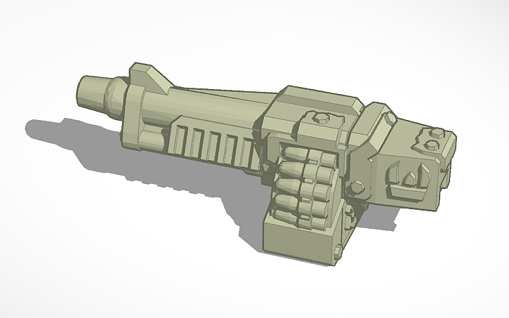 3D design Ork 30mm Mounted Shoota - Tinkercad