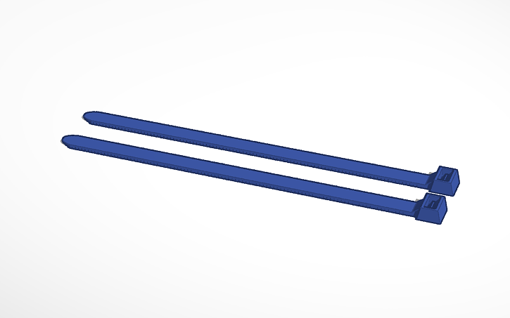 3D design zip-ties-cable-ties - Tinkercad