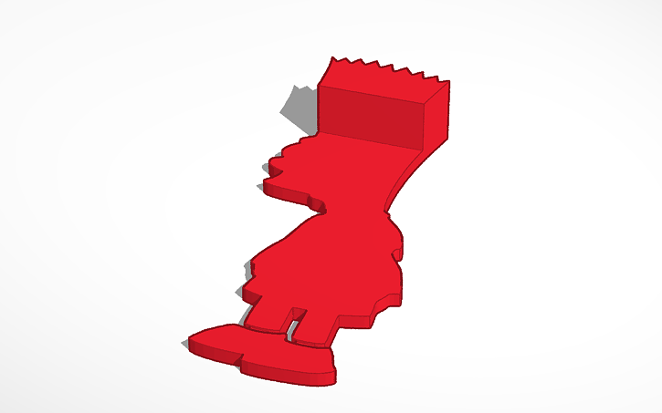 3D design Bart Simpson - Tinkercad