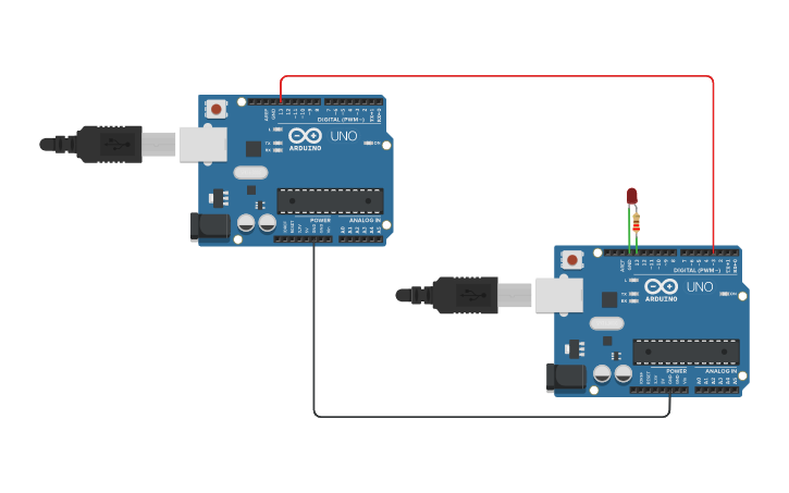 Circuit design Simple Master Slave | Tinkercad