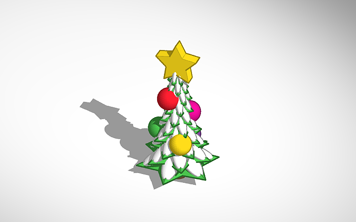 3D design xmas tree - Tinkercad