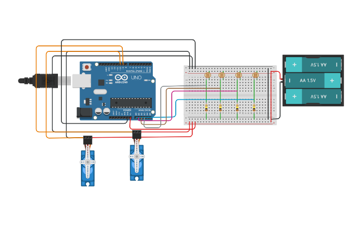 Circuit design solar - Tinkercad