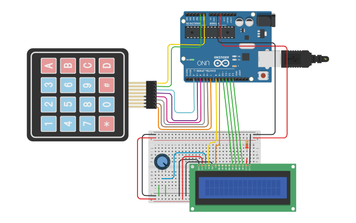 Circuit design CALCULADORA - Tinkercad