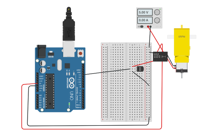 Circuit design Relay - Tinkercad
