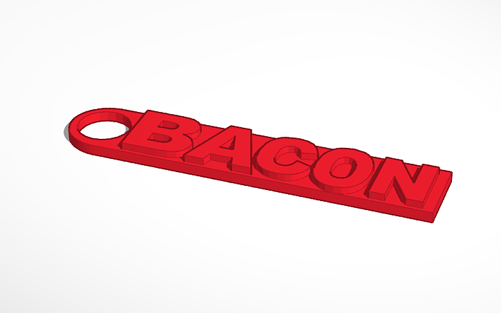 3D design Bacon - Tinkercad