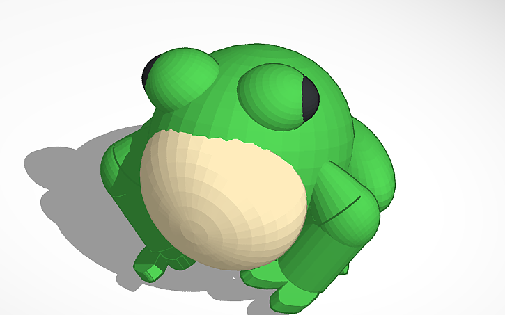 3D design Frog Pencil Topper - Tinkercad