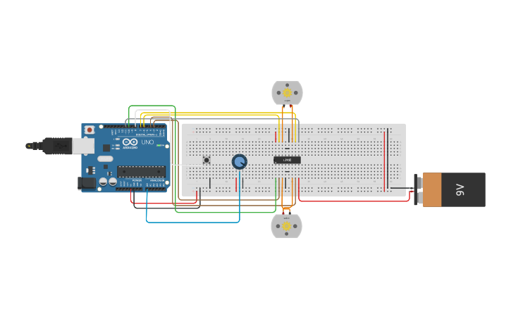 Circuit design DC Motor - Tinkercad