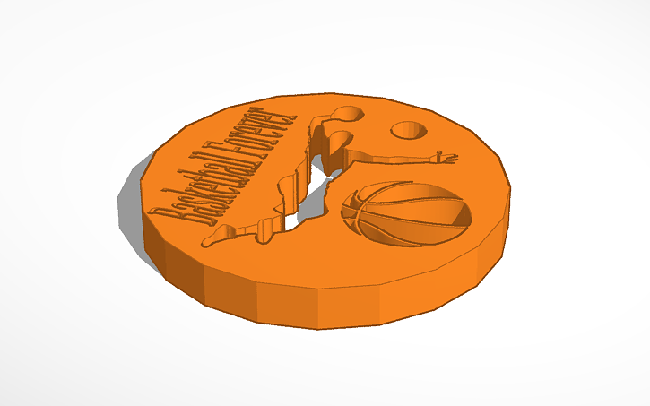 3D design Basketball Keychain - Tinkercad
