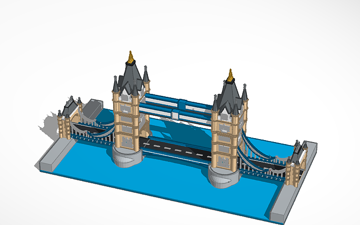 3D design London Tower Bridge - Tinkercad