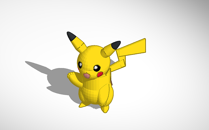 3D design Pikachu - Tinkercad