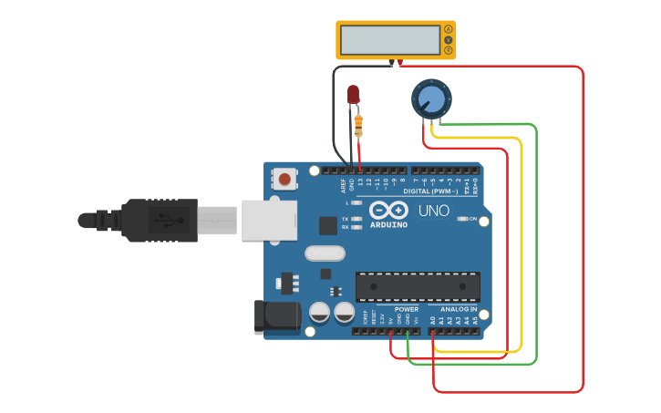 Circuit design analog to digital converter - Tinkercad