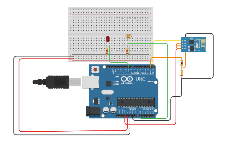 Circuit Design Temperature Sensor With Wifi Module Interfacing To