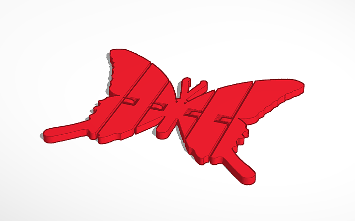 3D design Articulated Butterfly - Tinkercad