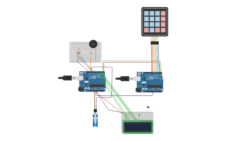 Circuit design Door Lock Simulation - Tinkercad