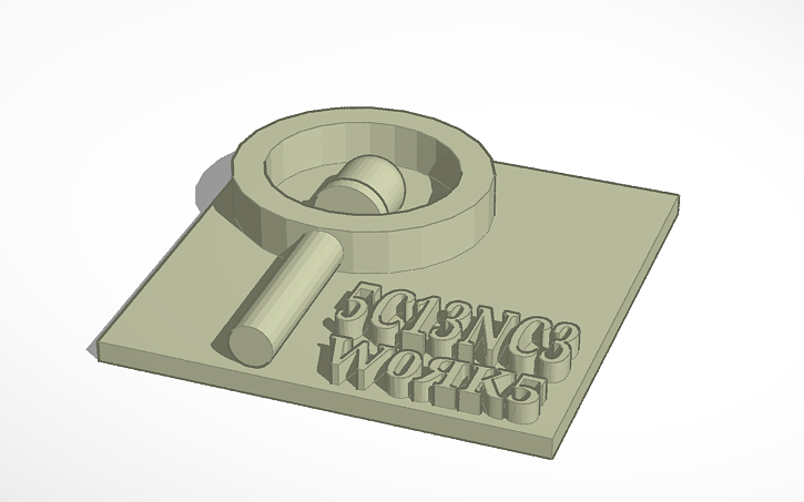 3D design SCIENCE WORKS LOGO [FICTIONAL] | Tinkercad