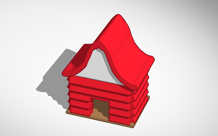 3D design dog house - Tinkercad